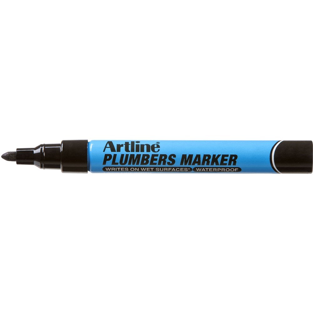 Markers & Highlighters - ARTLINE PLUMBERS PERMANENT Marker Black ...