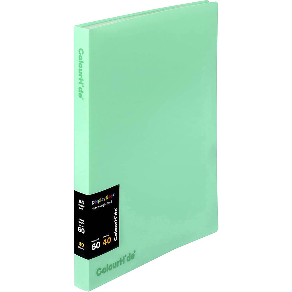 Filing & Storage - Colourhide Fixed Display Book A4 40 Sheets Biscay ...