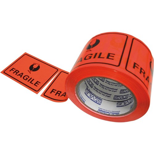 Envelopes & Post Accessories - FRAGILE FLURO TAPE LABELS ROLL 500 ROLL ...