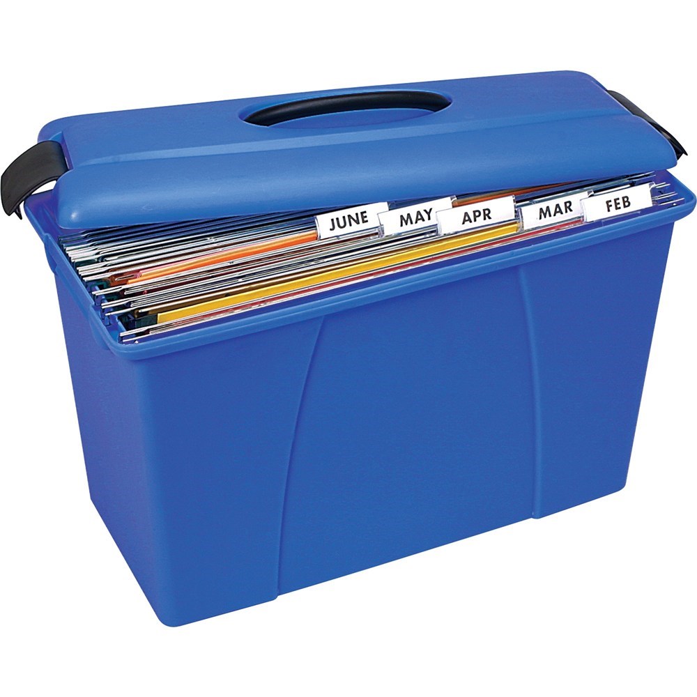 Filing & Storage - CRYSTALFILE CARRY CASE BLUE - Office Mart