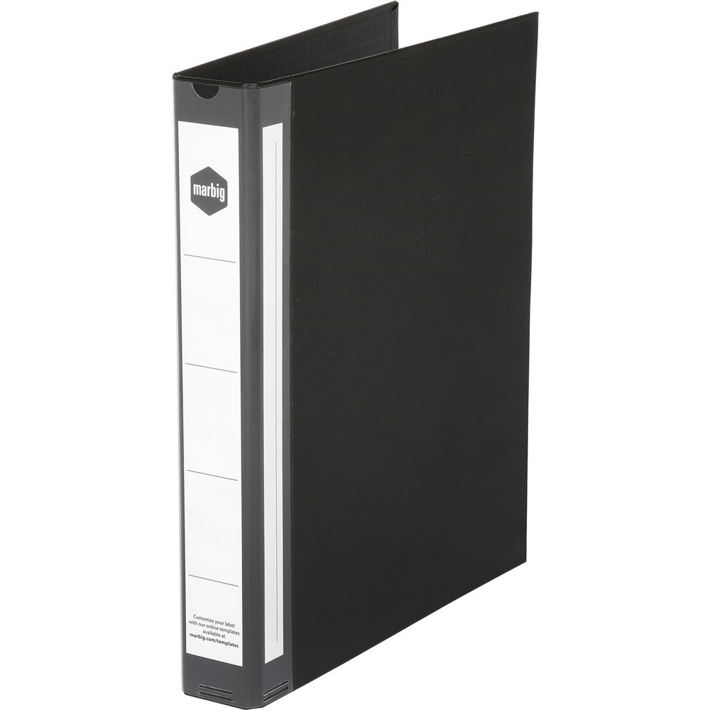 Binders & Folders - DELUXE PVC BINDERS A4 3 'D' 25mm Black - Office Mart