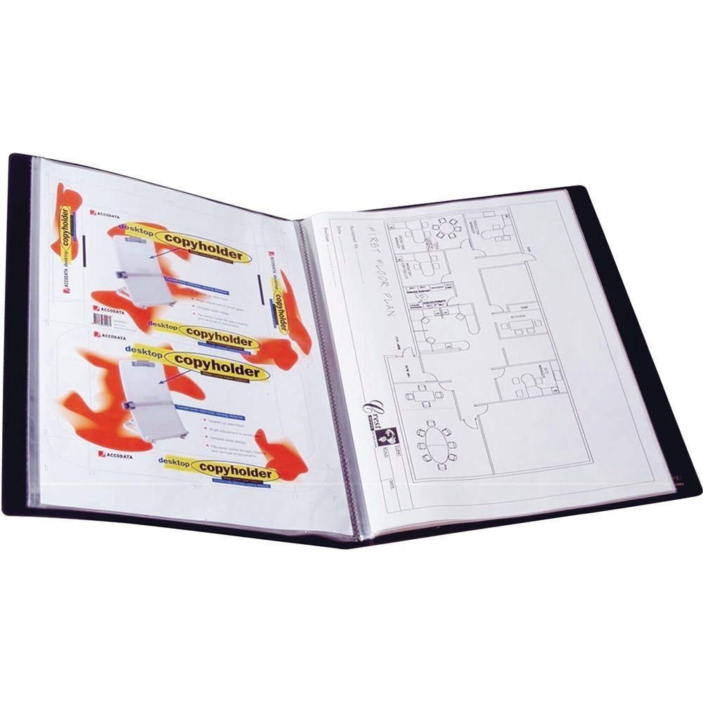 Binders & Folders - A3 BLACK DISPLAY BOOK 20PG NON-REFILLABLE INSERT ...