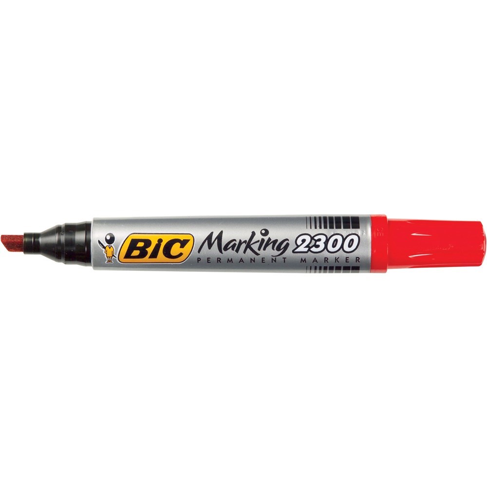 Markers & Highlighters - BIC MARKING 2300 MARKER Permanent Red Chisel ...